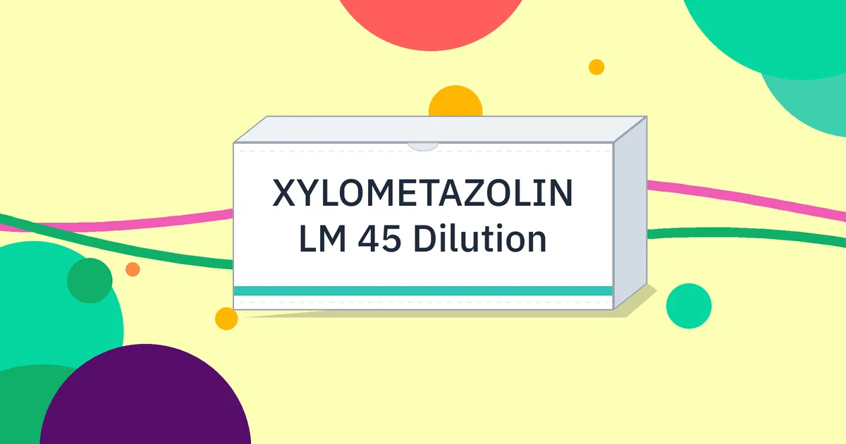 Symbolbild: Packung mit der Aufschrift XYLOMETAZOLIN LM 45 Dilution (PZN 13283749) – Verfügbarkeit und Bezug in Apotheken in Frankfurt am Main