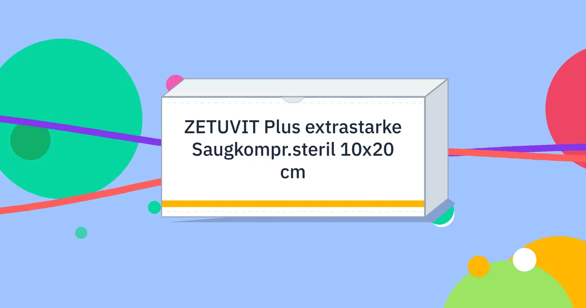 Symbolbild: Packung mit der Aufschrift ZETUVIT Plus extrastarke Saugkompr.steril 10x20 cm (PZN 20294558) – Verfügbarkeit und Bezug in Apotheken in Frankfurt am Main