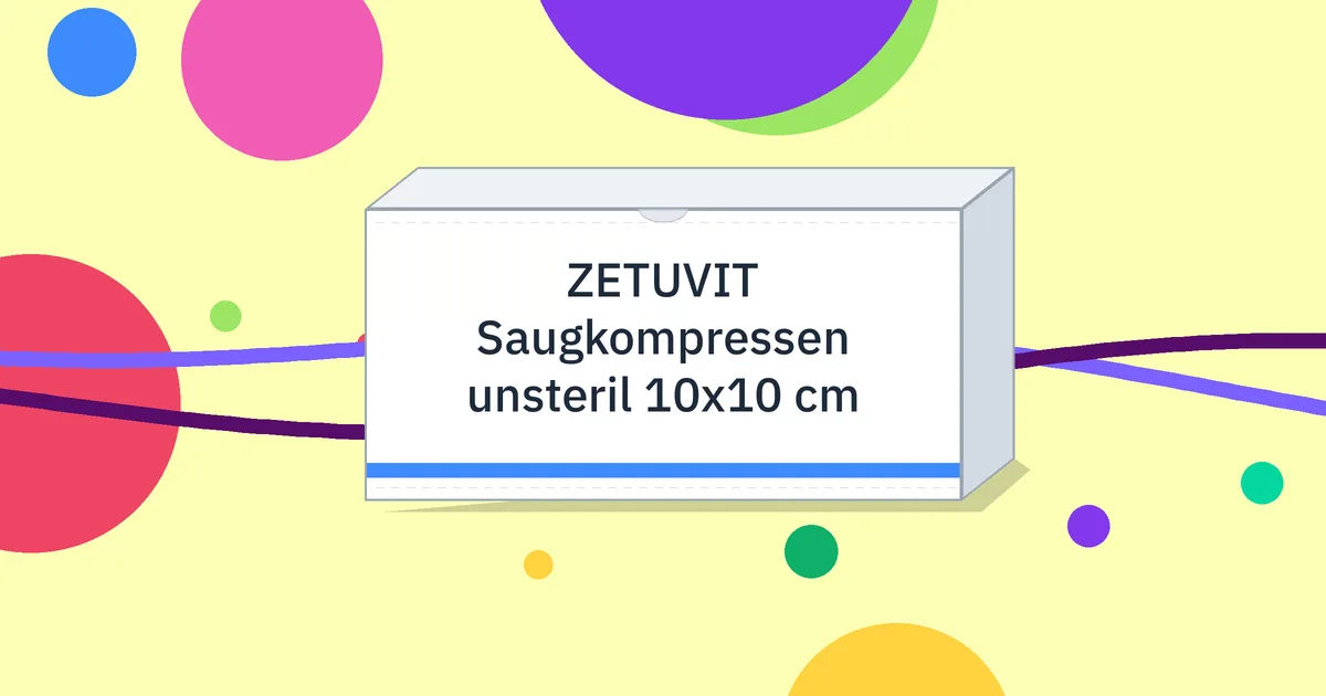 Symbolbild: Packung mit der Aufschrift ZETUVIT Saugkompressen unsteril 10x10 cm (PZN 18716897) – Verfügbarkeit und Bezug in Apotheken in Frankfurt am Main