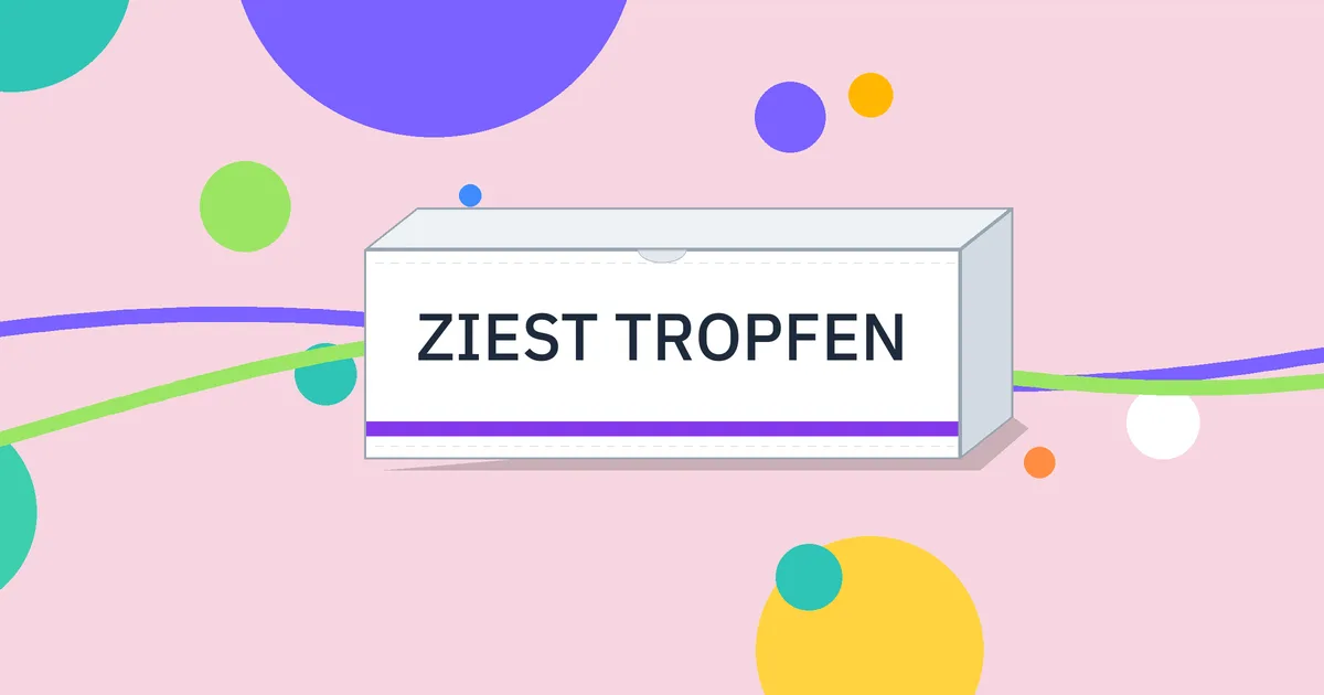 Symbolbild: Packung mit der Aufschrift ZIEST TROPFEN (PZN 14127425) – Verfügbarkeit und Bezug in Apotheken in Frankfurt am Main