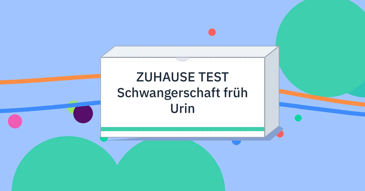 Symbolbild: Packung mit der Aufschrift ZUHAUSE TEST Schwangerschaft früh Urin (PZN 15232420) – Verfügbarkeit und Bezug in Apotheken in Frankfurt am Main