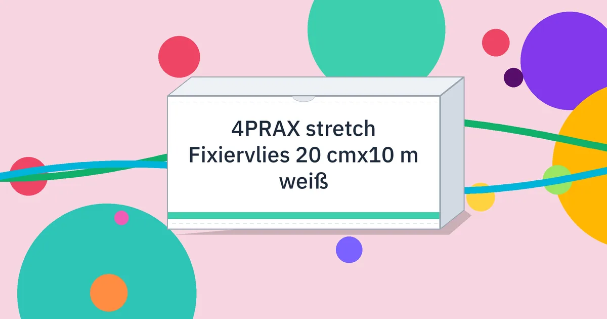 Symbolbild: Packung mit der Aufschrift 4PRAX stretch Fixiervlies 20 cmx10 m weiß (PZN 20231227) – Verfügbarkeit und Bezug in Apotheken in Frankfurt am Main