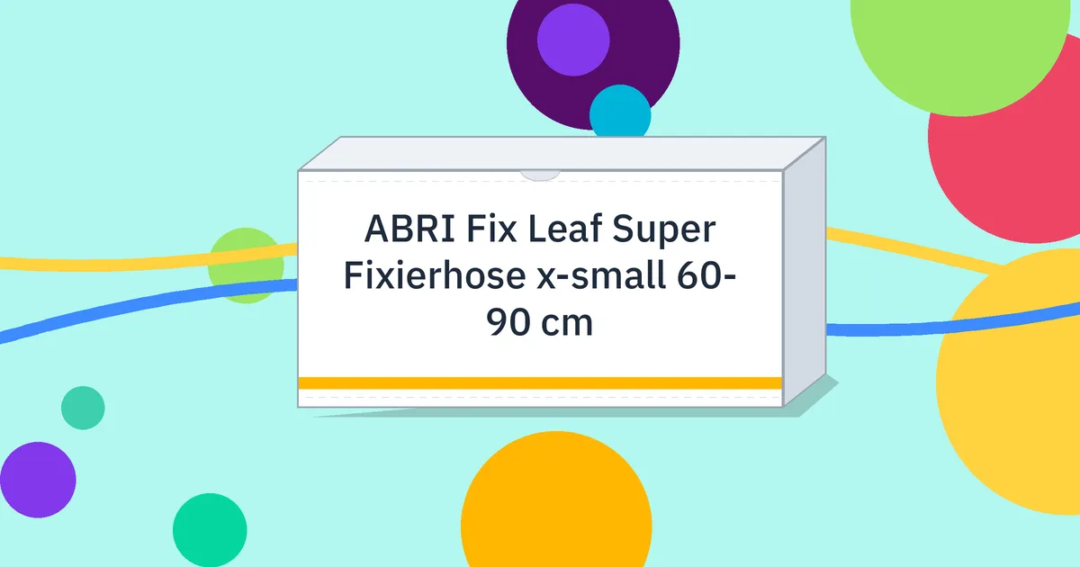 Symbolbild: Packung mit der Aufschrift ABRI Fix Leaf Super Fixierhose x-small 60-90 cm (PZN 07519099) – Verfügbarkeit und Bezug in Apotheken in Frankfurt am Main