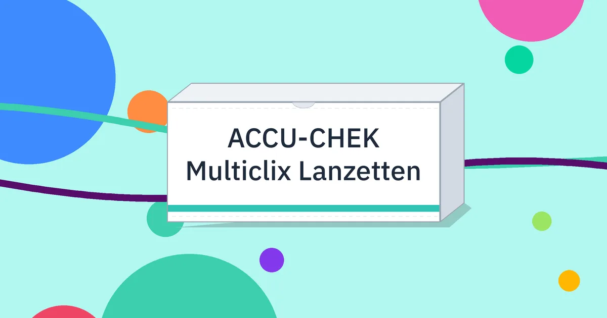 Symbolbild: Packung mit der Aufschrift ACCU-CHEK Multiclix Lanzetten (PZN 10837472) – Verfügbarkeit und Bezug in Apotheken in Frankfurt am Main