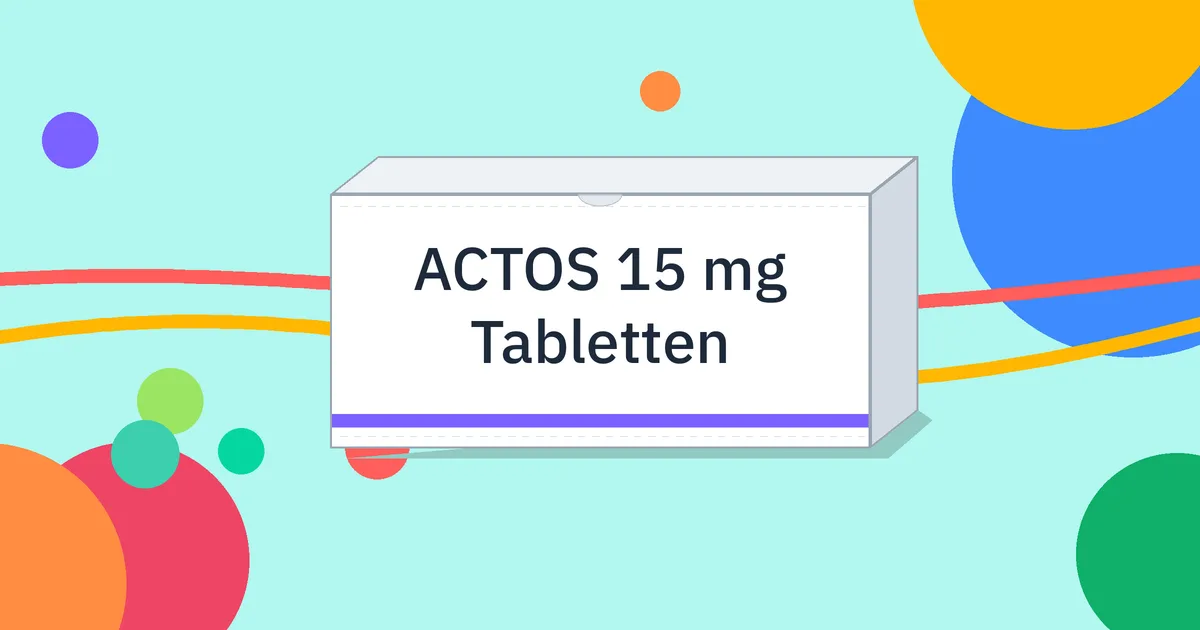 Symbolbild: Packung mit der Aufschrift ACTOS 15 mg Tabletten (PZN 19252997) – Verfügbarkeit und Bezug in Apotheken in Frankfurt am Main