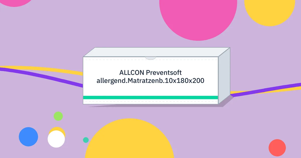 Symbolbild: Packung mit der Aufschrift ALLCON Preventsoft allergend.Matratzenb.10x180x200 (PZN 12445569) – Verfügbarkeit und Bezug in Apotheken in Frankfurt am Main
