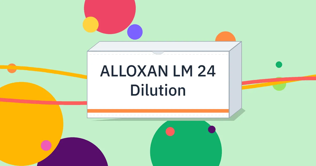 Symbolbild: Packung mit der Aufschrift ALLOXAN LM 24 Dilution (PZN 13312161) – Verfügbarkeit und Bezug in Apotheken in Frankfurt am Main