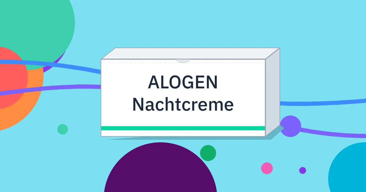 Symbolbild: Packung mit der Aufschrift ALOGEN Nachtcreme (PZN 09527097) – Verfügbarkeit und Bezug in Apotheken in Frankfurt am Main