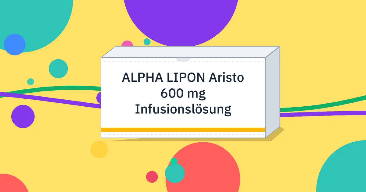 Symbolbild: Packung mit der Aufschrift ALPHA LIPON Aristo 600 mg Infusionslösung (PZN 10033064) – Verfügbarkeit und Bezug in Apotheken in Frankfurt am Main