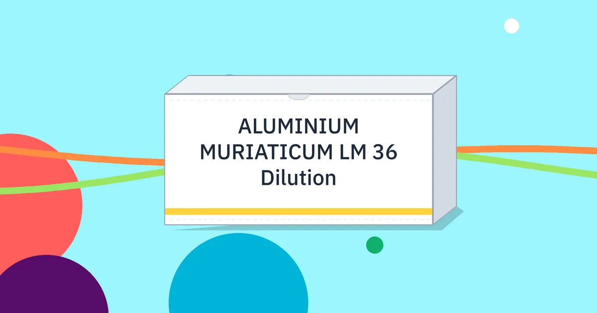 Symbolbild: Packung mit der Aufschrift ALUMINIUM MURIATICUM LM 36 Dilution (PZN 13316934) – Verfügbarkeit und Bezug in Apotheken in Frankfurt am Main