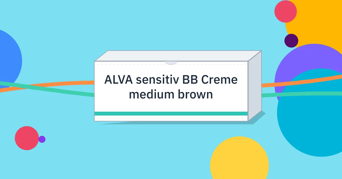 Symbolbild: Packung mit der Aufschrift ALVA sensitiv BB Creme medium brown (PZN 10111806) – Verfügbarkeit und Bezug in Apotheken in Frankfurt am Main