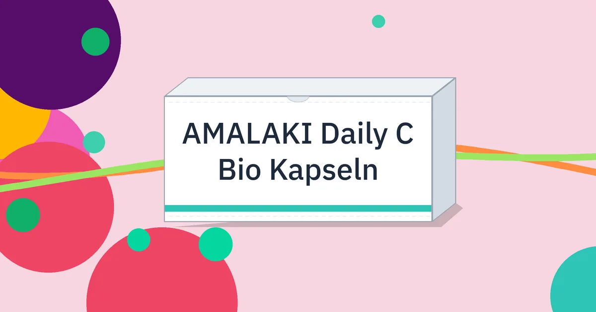 Symbolbild: Packung mit der Aufschrift AMALAKI Daily C Bio Kapseln (PZN 12462183) – Verfügbarkeit und Bezug in Apotheken in Frankfurt am Main