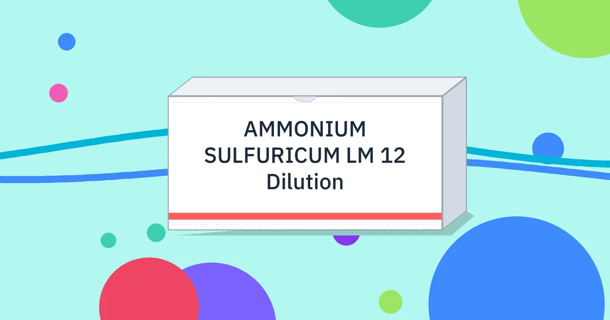 Symbolbild: Packung mit der Aufschrift AMMONIUM SULFURICUM LM 12 Dilution (PZN 13323199) – Verfügbarkeit und Bezug in Apotheken in Frankfurt am Main