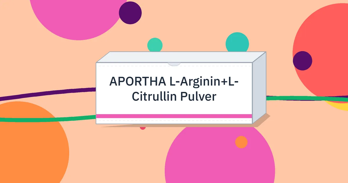 Symbolbild: Packung mit der Aufschrift APORTHA L-Arginin+L-Citrullin Pulver (PZN 11703058) – Verfügbarkeit und Bezug in Apotheken in Frankfurt am Main