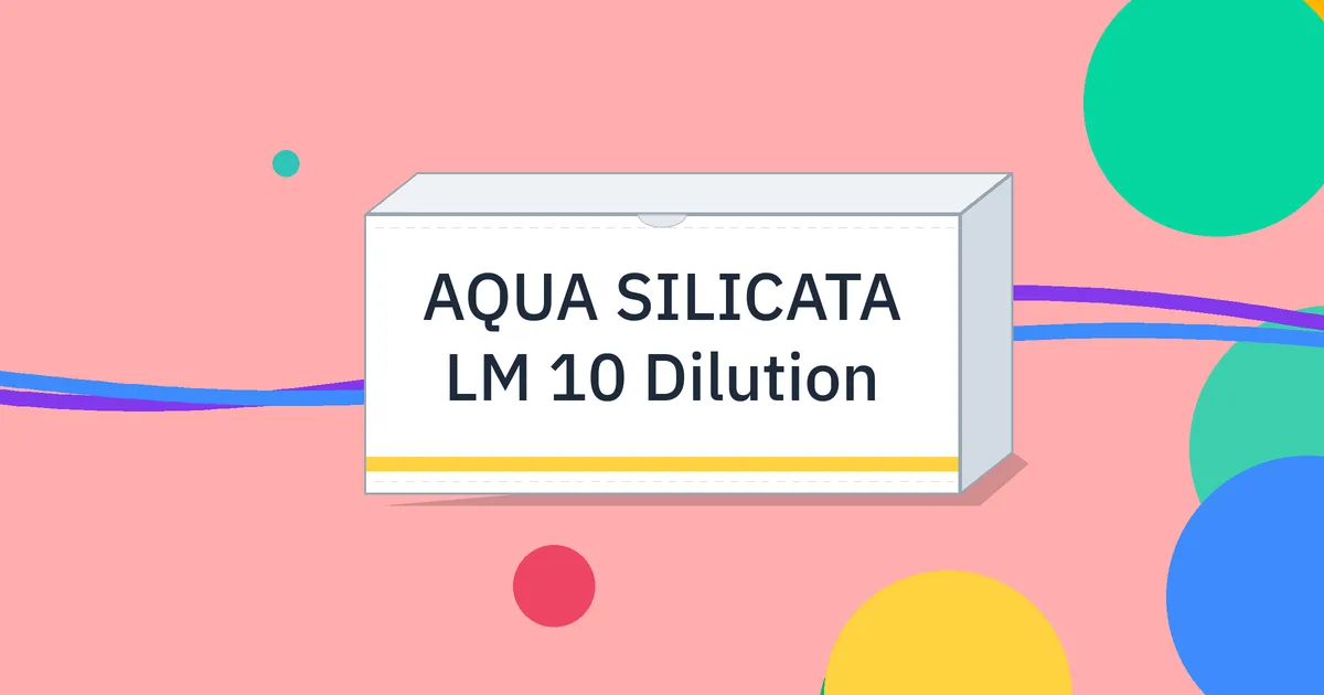 Symbolbild: Packung mit der Aufschrift AQUA SILICATA LM 10 Dilution (PZN 13382813) – Verfügbarkeit und Bezug in Apotheken in Frankfurt am Main
