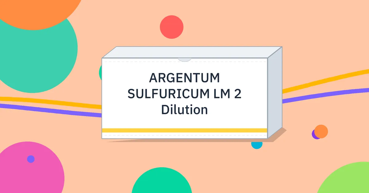 Symbolbild: Packung mit der Aufschrift ARGENTUM SULFURICUM LM 2 Dilution (PZN 12769912) – Verfügbarkeit und Bezug in Apotheken in Frankfurt am Main