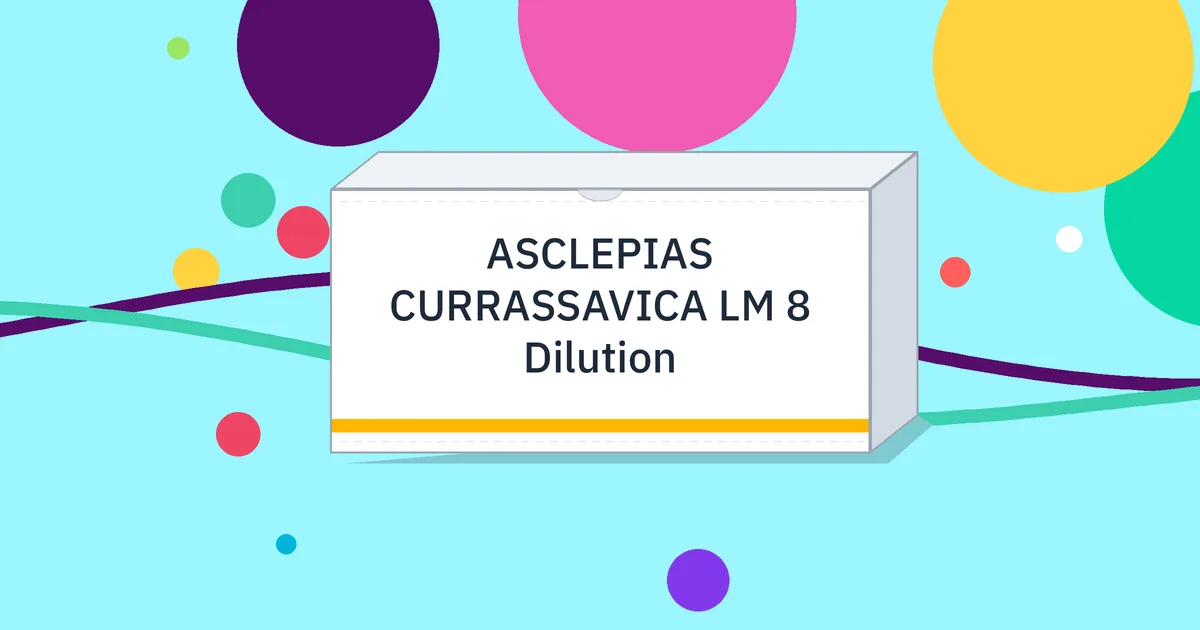 Symbolbild: Packung mit der Aufschrift ASCLEPIAS CURRASSAVICA LM 8 Dilution (PZN 13399943) – Verfügbarkeit und Bezug in Apotheken in Frankfurt am Main
