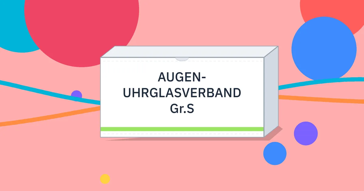 Symbolbild: Packung mit der Aufschrift AUGEN-UHRGLASVERBAND Gr.S (PZN 15628939) – Verfügbarkeit und Bezug in Apotheken in Frankfurt am Main