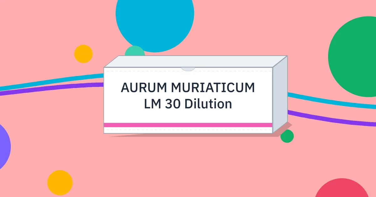 Symbolbild: Packung mit der Aufschrift AURUM MURIATICUM LM 30 Dilution (PZN 06921304) – Verfügbarkeit und Bezug in Apotheken in Frankfurt am Main