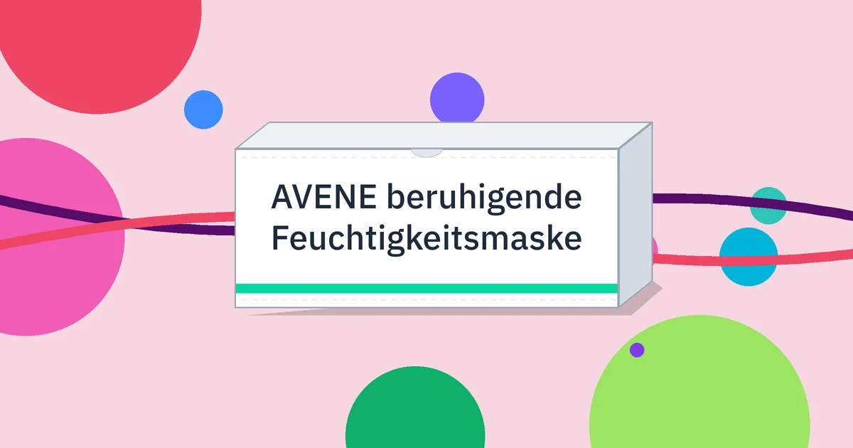 Symbolbild: Packung mit der Aufschrift AVENE beruhigende Feuchtigkeitsmaske (PZN 18423729) – Verfügbarkeit und Bezug in Apotheken in Frankfurt am Main