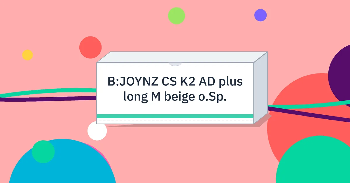 Symbolbild: Packung mit der Aufschrift B:JOYNZ CS K2 AD plus long M beige o.Sp. (PZN 20528849) – Verfügbarkeit und Bezug in Apotheken in Frankfurt am Main