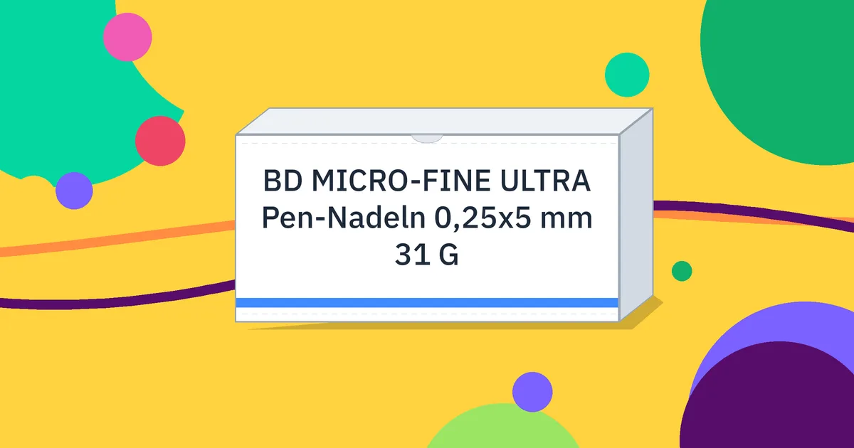 Symbolbild: Packung mit der Aufschrift BD MICRO-FINE ULTRA Pen-Nadeln 0,25x5 mm 31 G (PZN 18769497) – Verfügbarkeit und Bezug in Apotheken in Frankfurt am Main