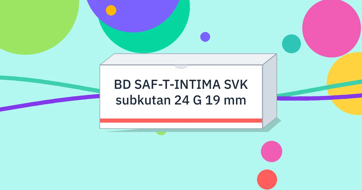 Symbolbild: Packung mit der Aufschrift BD SAF-T-INTIMA SVK subkutan 24 G 19 mm (PZN 17755180) – Verfügbarkeit und Bezug in Apotheken in Frankfurt am Main