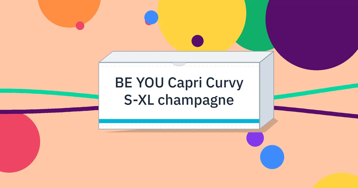 Symbolbild: Packung mit der Aufschrift BE YOU Capri Curvy S-XL champagne (PZN 20720558) – Verfügbarkeit und Bezug in Apotheken in Frankfurt am Main