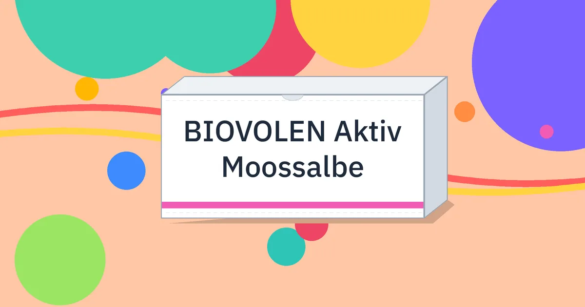Symbolbild: Packung mit der Aufschrift BIOVOLEN Aktiv Moossalbe (PZN 19632352) – Verfügbarkeit und Bezug in Apotheken in Frankfurt am Main