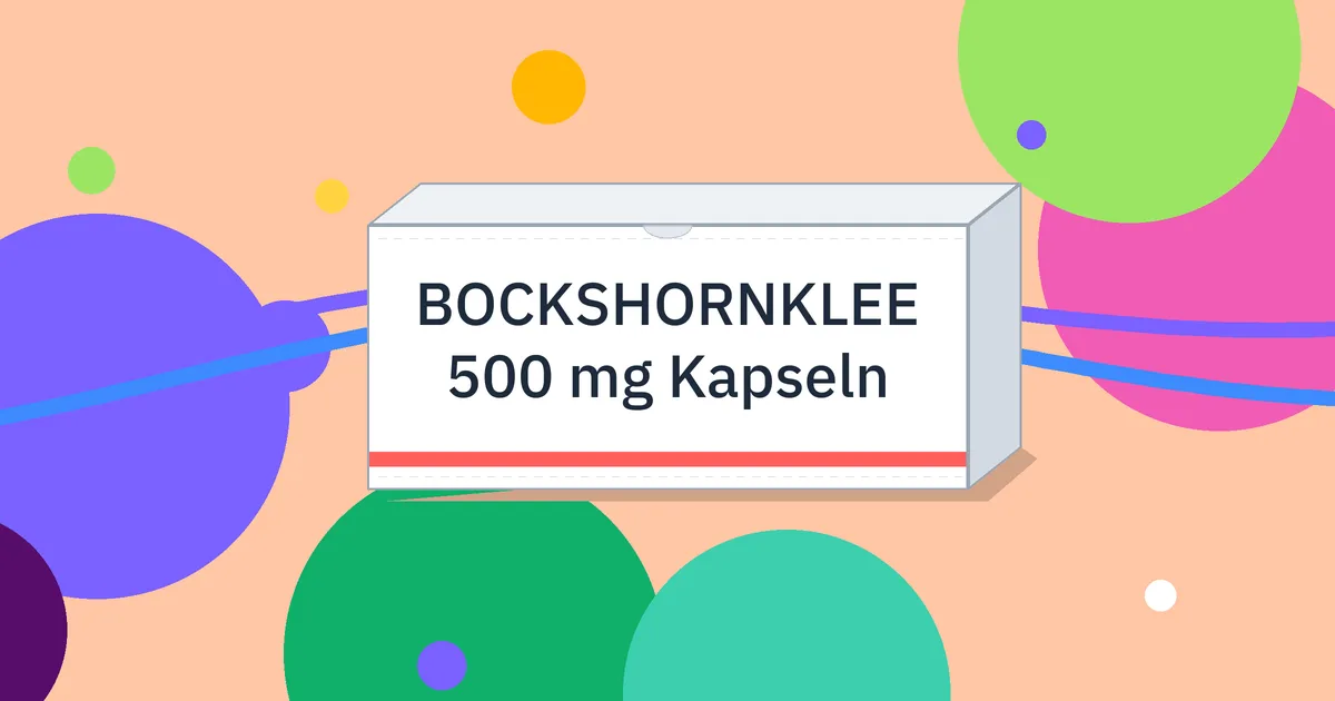 Symbolbild: Packung mit der Aufschrift BOCKSHORNKLEE 500 mg Kapseln (PZN 19139580) – Verfügbarkeit und Bezug in Apotheken in Frankfurt am Main