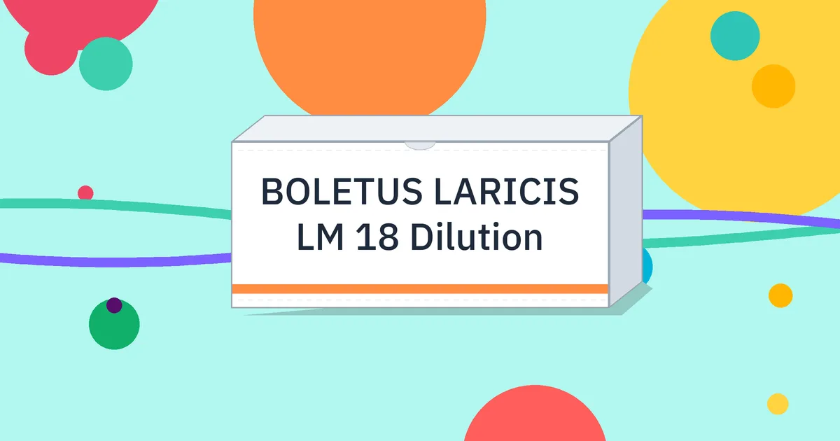 Symbolbild: Packung mit der Aufschrift BOLETUS LARICIS LM 18 Dilution (PZN 13391404) – Verfügbarkeit und Bezug in Apotheken in Frankfurt am Main