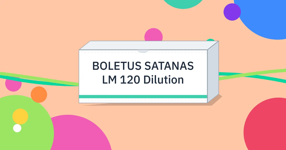 Symbolbild: Packung mit der Aufschrift BOLETUS SATANAS LM 120 Dilution (PZN 13392757) – Verfügbarkeit und Bezug in Apotheken in Frankfurt am Main