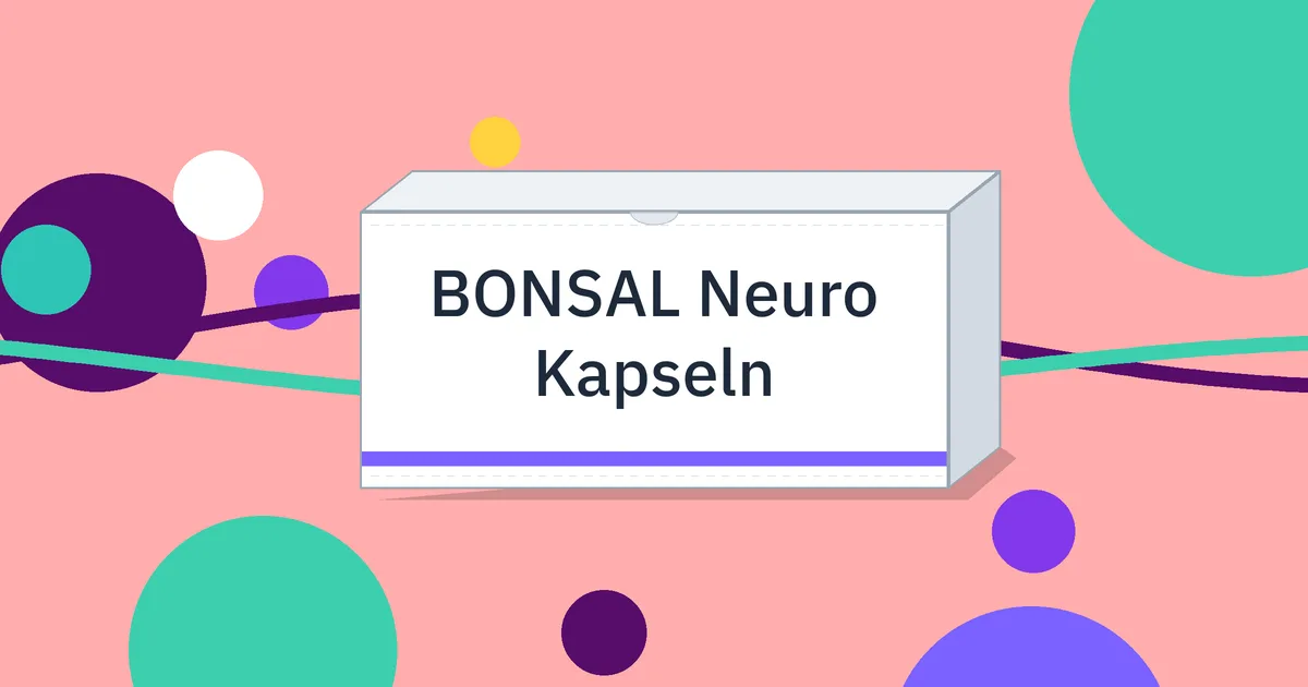 Symbolbild: Packung mit der Aufschrift BONSAL Neuro Kapseln (PZN 18310327) – Verfügbarkeit und Bezug in Apotheken in Frankfurt am Main