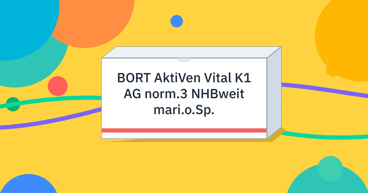 Symbolbild: Packung mit der Aufschrift BORT AktiVen Vital K1 AG norm.3 NHBweit mari.o.Sp. (PZN 13732242) – Verfügbarkeit und Bezug in Apotheken in Frankfurt am Main
