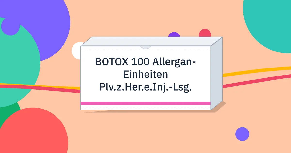 Symbolbild: Packung mit der Aufschrift BOTOX 100 Allergan-Einheiten Plv.z.Her.e.Inj.-Lsg. (PZN 18386678) – Verfügbarkeit und Bezug in Apotheken in Frankfurt am Main