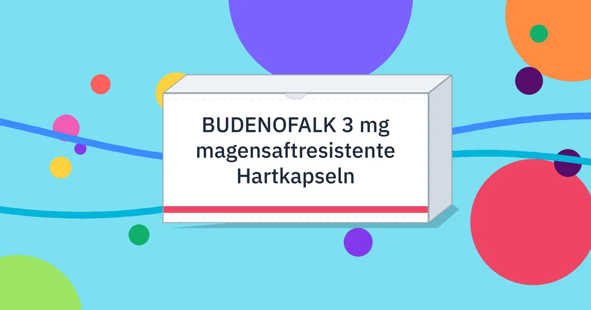 Symbolbild: Packung mit der Aufschrift BUDENOFALK 3 mg magensaftresistente Hartkapseln (PZN 20846242) – Verfügbarkeit und Bezug in Apotheken in Frankfurt am Main