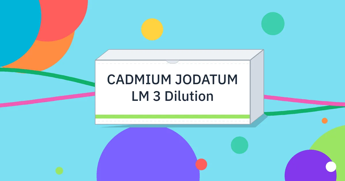 Symbolbild: Packung mit der Aufschrift CADMIUM JODATUM LM 3 Dilution (PZN 12798196) – Verfügbarkeit und Bezug in Apotheken in Frankfurt am Main