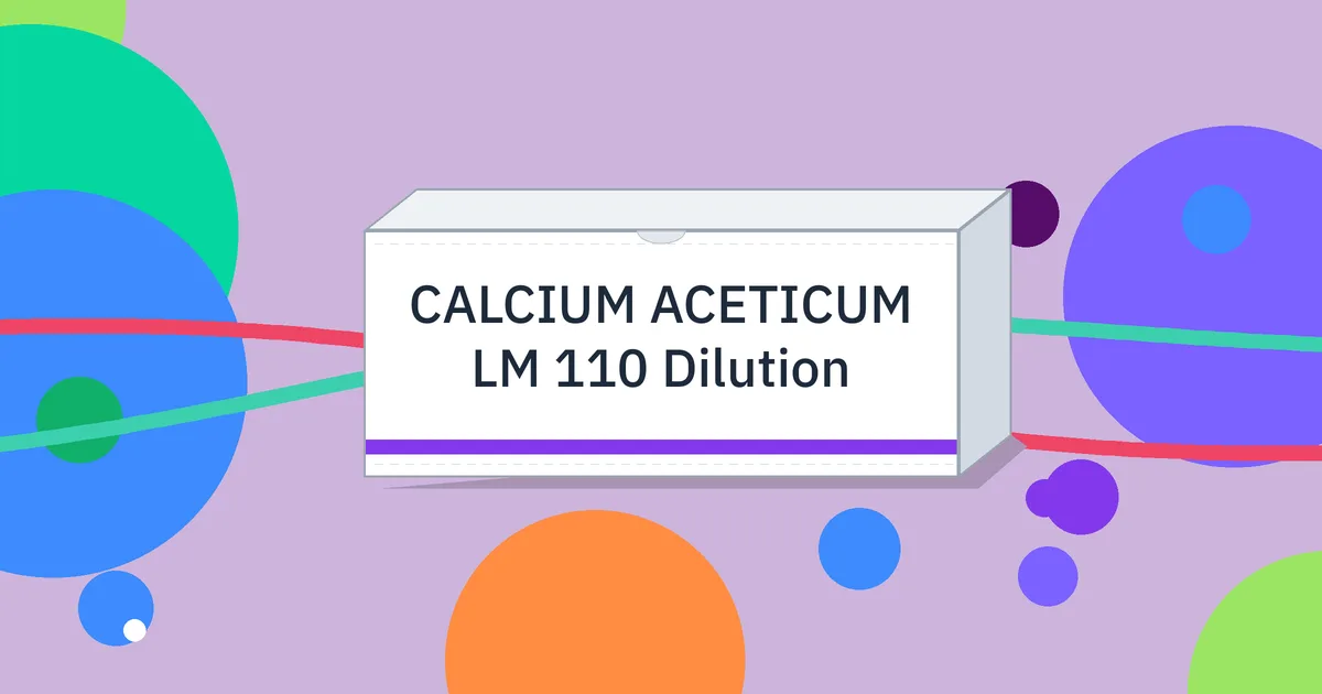 Symbolbild: Packung mit der Aufschrift CALCIUM ACETICUM LM 110 Dilution (PZN 13406181) – Verfügbarkeit und Bezug in Apotheken in Frankfurt am Main