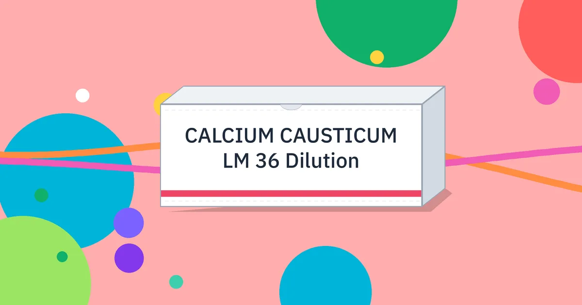 Symbolbild: Packung mit der Aufschrift CALCIUM CAUSTICUM LM 36 Dilution (PZN 12804169) – Verfügbarkeit und Bezug in Apotheken in Frankfurt am Main