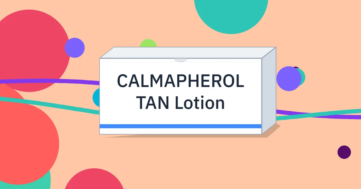 Symbolbild: Packung mit der Aufschrift CALMAPHEROL TAN Lotion (PZN 19161964) – Verfügbarkeit und Bezug in Apotheken in Frankfurt am Main