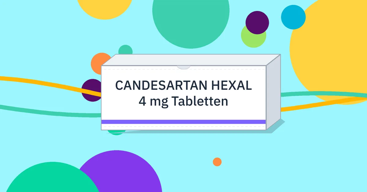 Symbolbild: Packung mit der Aufschrift CANDESARTAN HEXAL 4 mg Tabletten (PZN 09390540) – Verfügbarkeit und Bezug in Apotheken in Frankfurt am Main