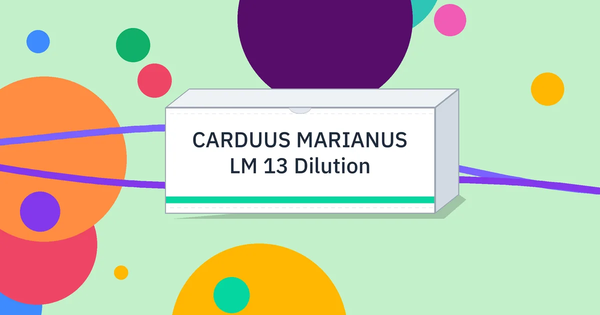 Symbolbild: Packung mit der Aufschrift CARDUUS MARIANUS LM 13 Dilution (PZN 12810750) – Verfügbarkeit und Bezug in Apotheken in Frankfurt am Main