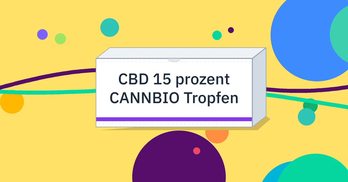 Symbolbild: Packung mit der Aufschrift CBD 15 prozent CANNBIO Tropfen (PZN 16331710) – Verfügbarkeit und Bezug in Apotheken in Frankfurt am Main