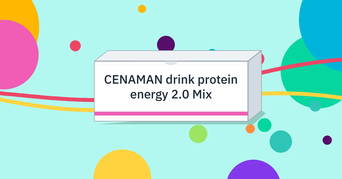 Symbolbild: Packung mit der Aufschrift CENAMAN drink protein energy 2.0 Mix (PZN 17987401) – Verfügbarkeit und Bezug in Apotheken in Frankfurt am Main
