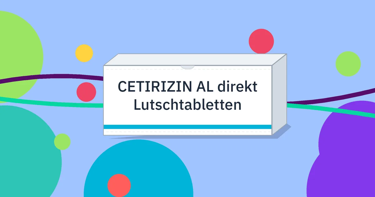 Symbolbild: Packung mit der Aufschrift CETIRIZIN AL direkt Lutschtabletten (PZN 00927300) – Verfügbarkeit und Bezug in Apotheken in Frankfurt am Main