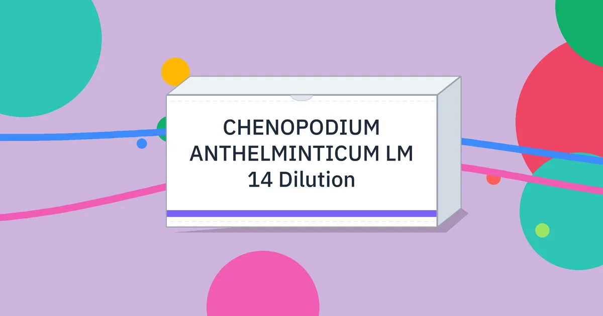 Symbolbild: Packung mit der Aufschrift CHENOPODIUM ANTHELMINTICUM LM 14 Dilution (PZN 13440835) – Verfügbarkeit und Bezug in Apotheken in Frankfurt am Main