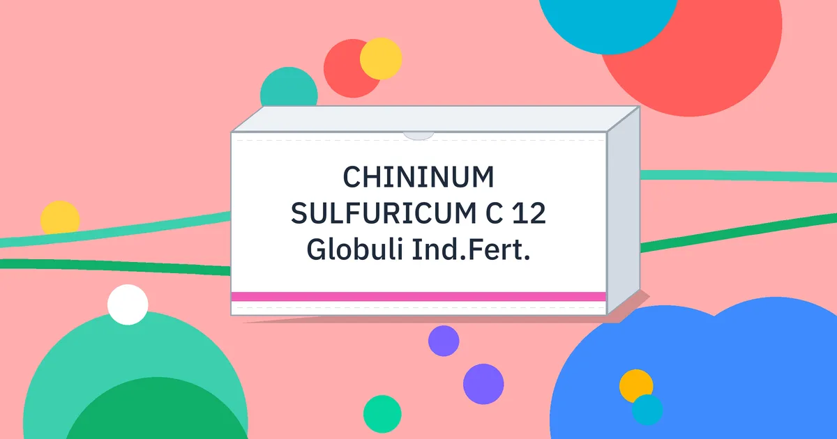 Symbolbild: Packung mit der Aufschrift CHININUM SULFURICUM C 12 Globuli Ind.Fert. (PZN 17675854) – Verfügbarkeit und Bezug in Apotheken in Frankfurt am Main