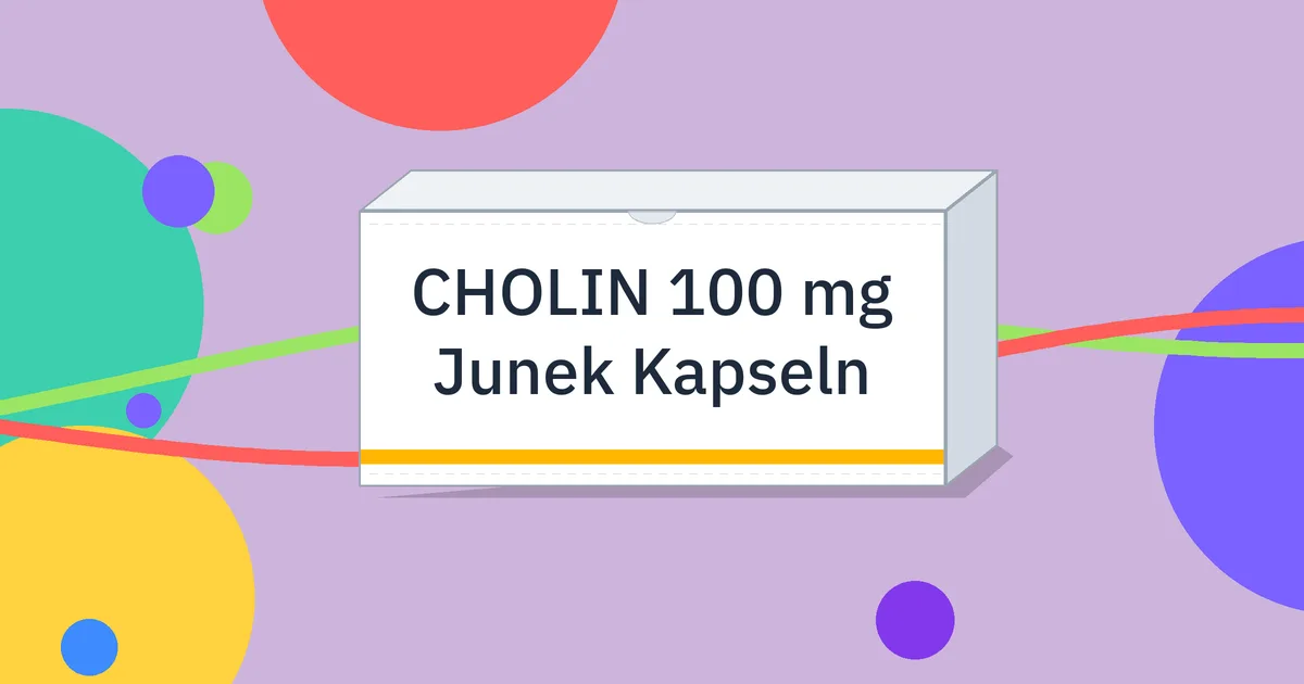 Symbolbild: Packung mit der Aufschrift CHOLIN 100 mg Junek Kapseln (PZN 07089227) – Verfügbarkeit und Bezug in Apotheken in Frankfurt am Main