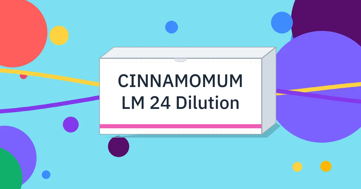 Symbolbild: Packung mit der Aufschrift CINNAMOMUM LM 24 Dilution (PZN 12820984) – Verfügbarkeit und Bezug in Apotheken in Frankfurt am Main