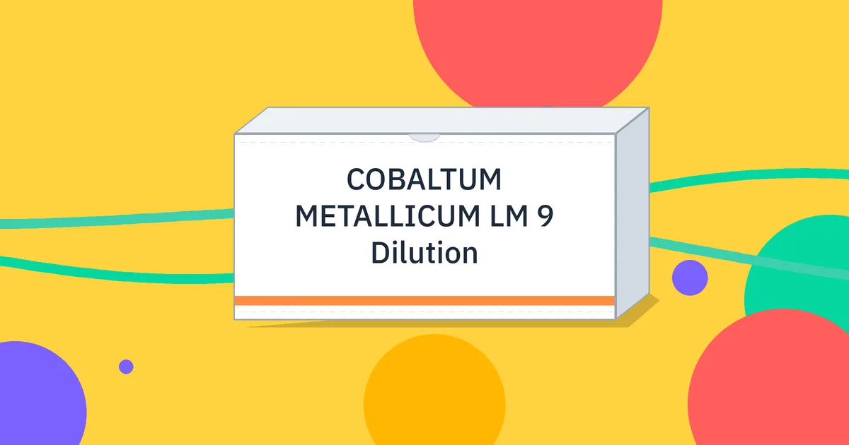 Symbolbild: Packung mit der Aufschrift COBALTUM METALLICUM LM 9 Dilution (PZN 12823072) – Verfügbarkeit und Bezug in Apotheken in Frankfurt am Main